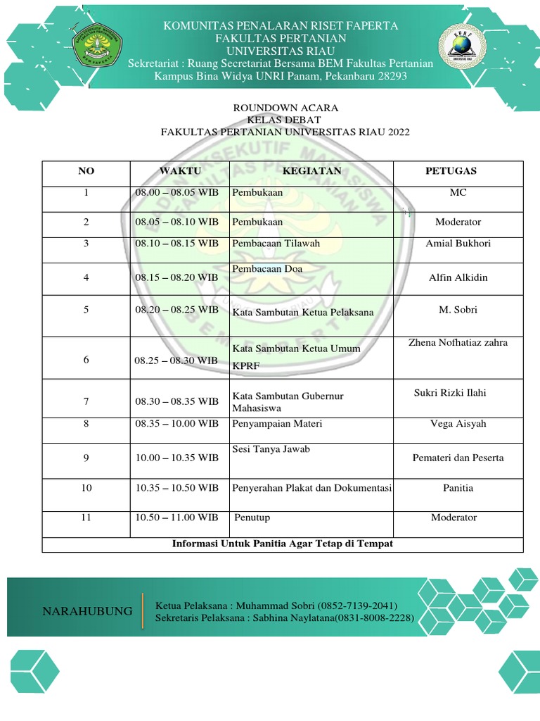 Roundown Acara | PDF