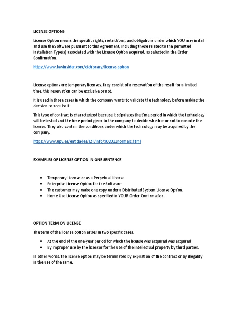 Understanding Software License Options | PDF | Finance & Money ...