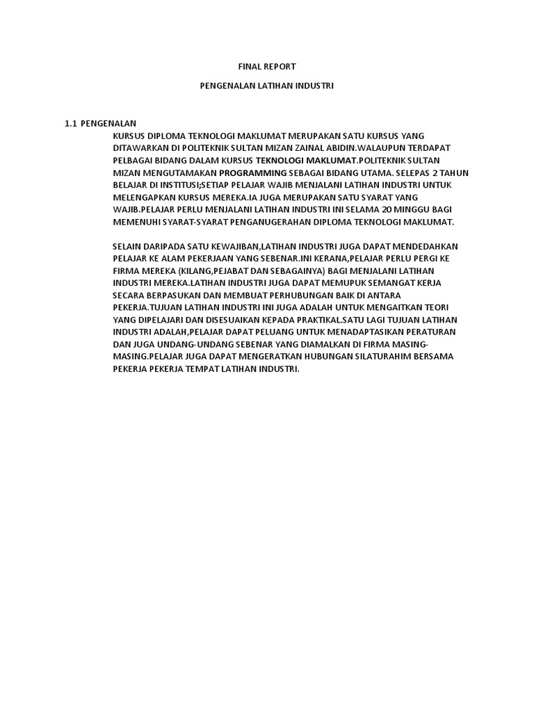 Final Report (Draft) | PDF