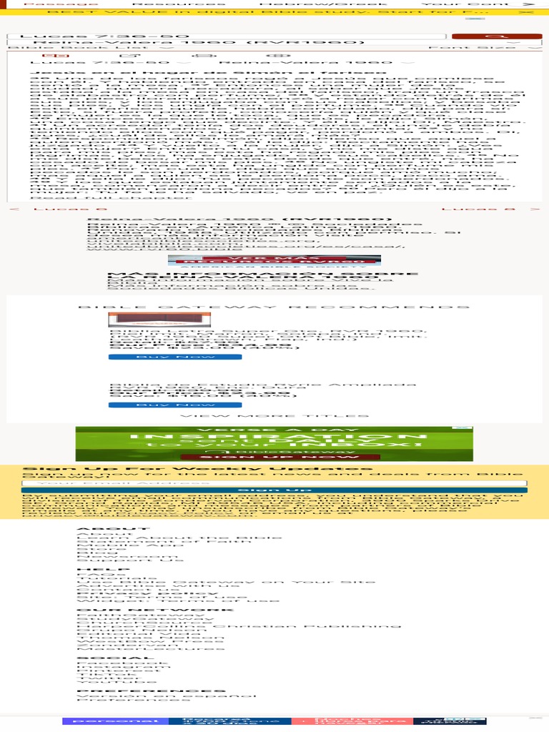 Lucas 736-50 RVR1960 - Jesús en El Hogar de Simón El Fariseo - Bible ...