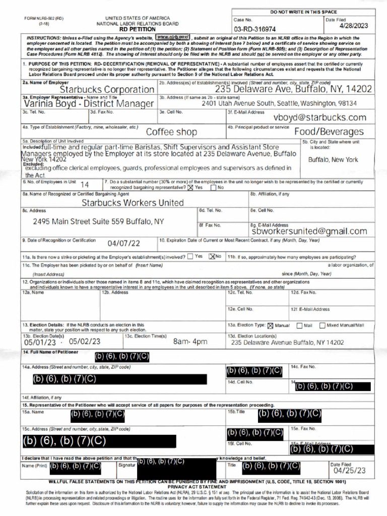 Del-Chip Decertification Petition | PDF