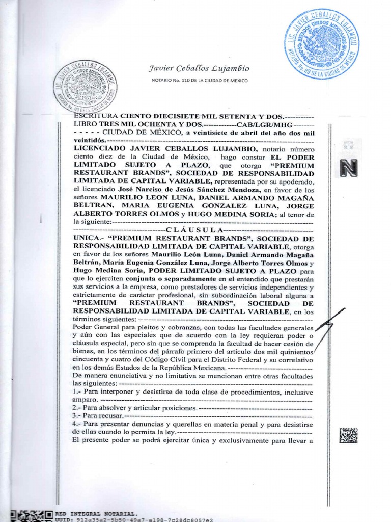 Poder Notarial | PDF Poder Notarial | PDF