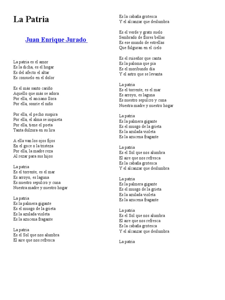 La Patria | PDF | Poesía