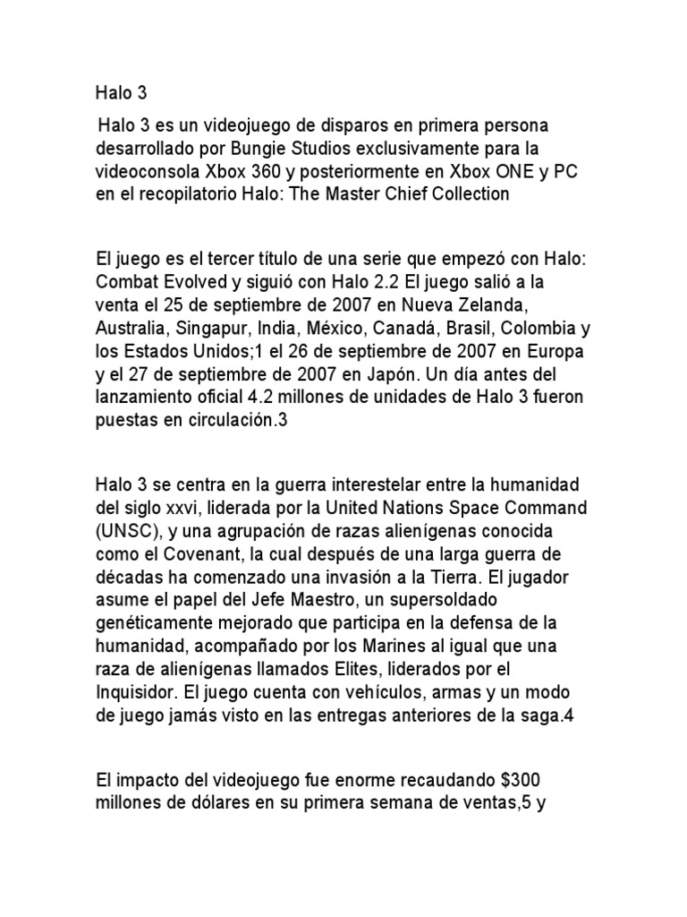 Halo 3 | PDF | Videojuegos