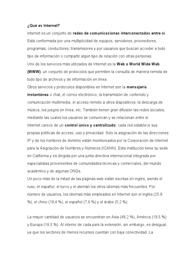 Qué Es Internet | PDF