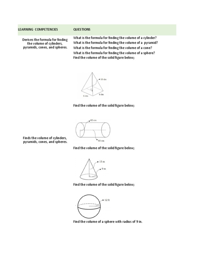 MATH 6 - 4TH MONTHLY EXAM Final | PDF | Volume | Consumption (Economics)