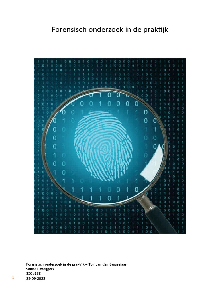 Forensisch Onderzoek in de Praktijk | PDF