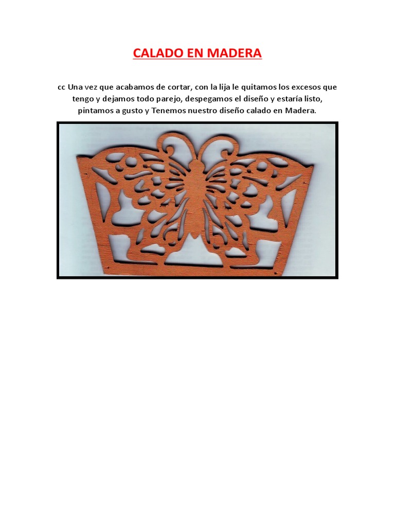 Calado en Madera | PDF