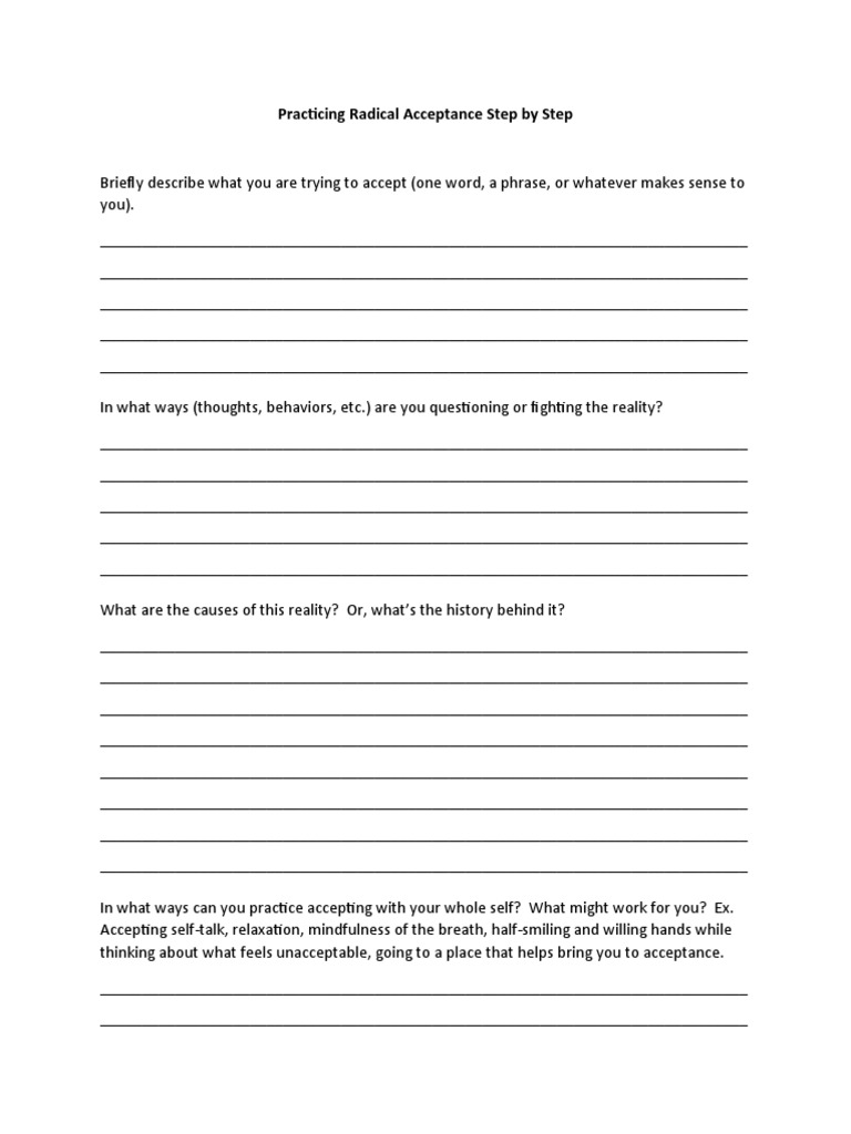 Practicing Radical Acceptance Step by Step | PDF