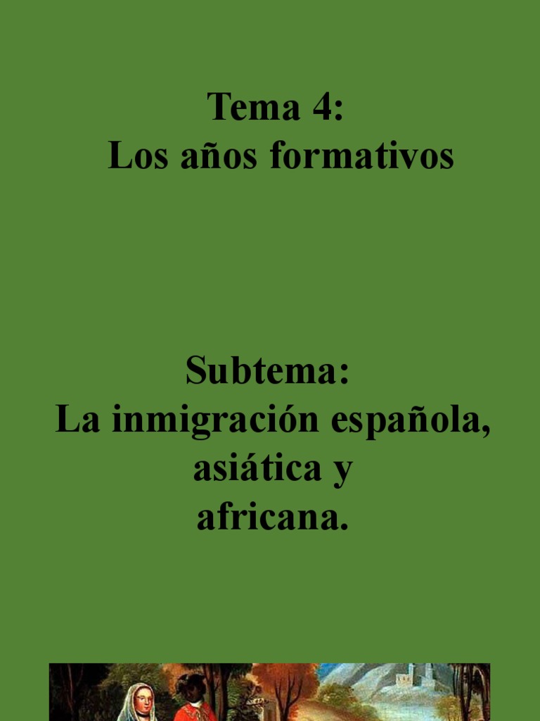 inmigración española, asiática y africana | PDF