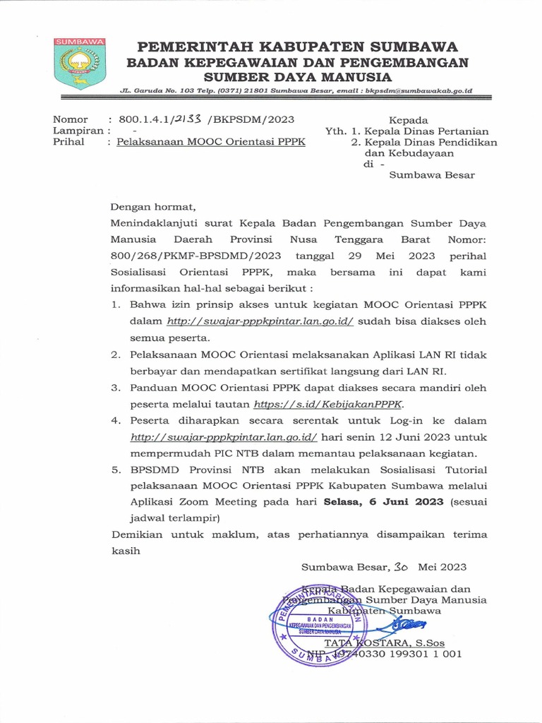 Mooc Orientasi PPPK 2023 | PDF