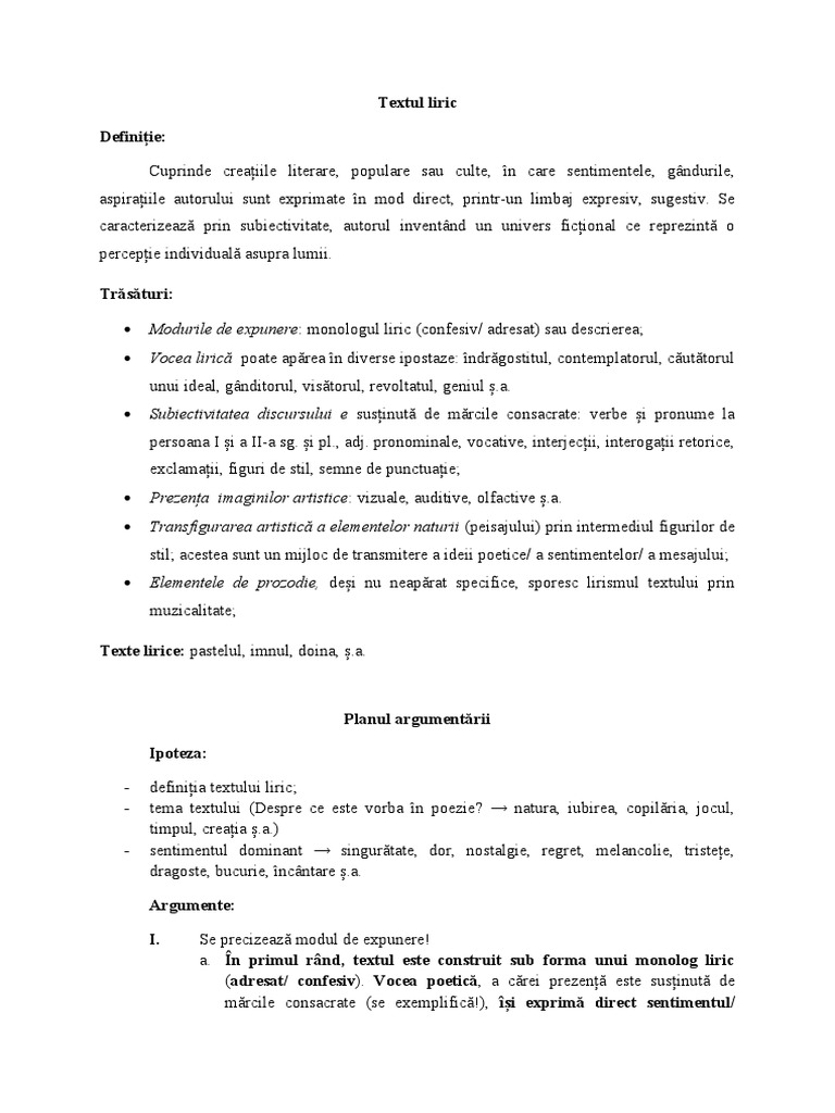 1.textul Liric | PDF