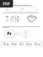 Prueba Grupo Consonantico FR FL | PDF | Artes del Lenguaje y Comunicación