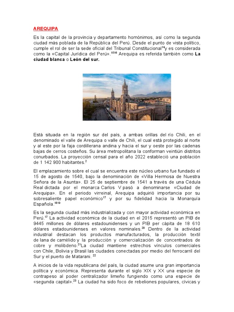 AREQUIPA | PDF