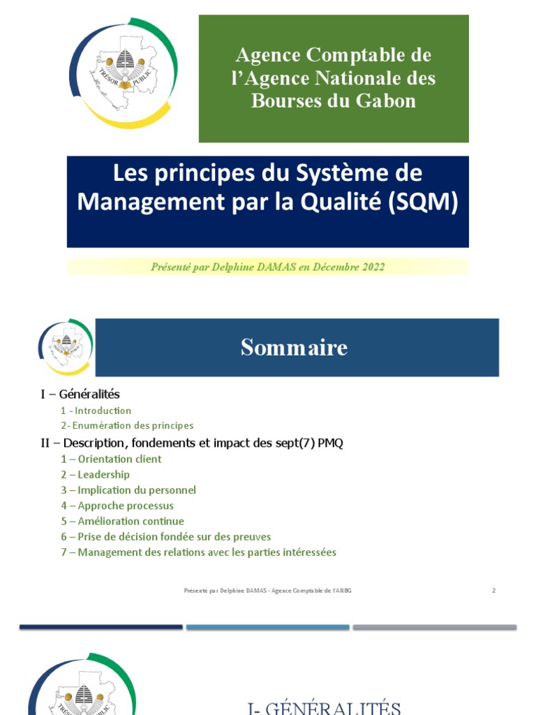 2 - Les Principes Du SMQ | PDF | Système de management de la qualité | Management de la qualité