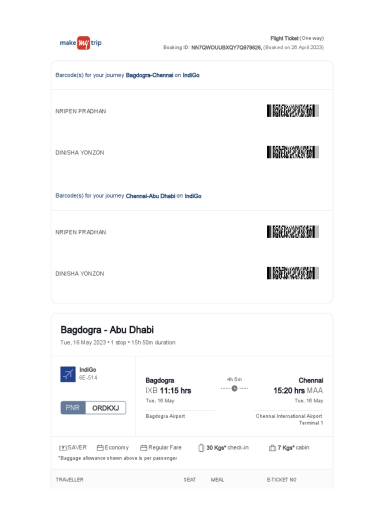 Ticket | PDF | Identity Document | Travel Visa