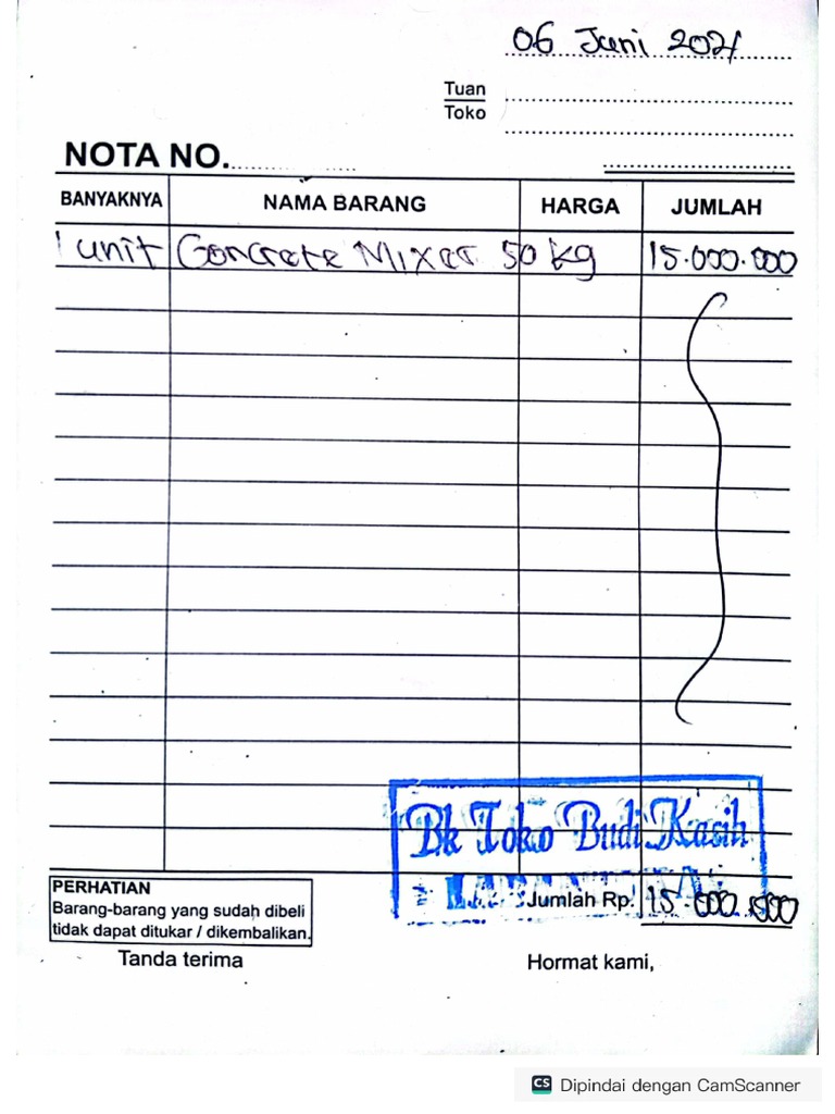 Nota Belanja Moleng | PDF