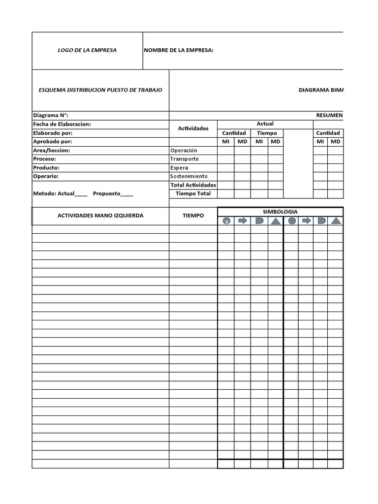 formato diagrama bimanual | PDF