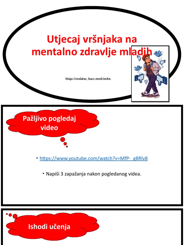 Utjecaj Vršnjaka Na Mentalno Zdravlje | PDF