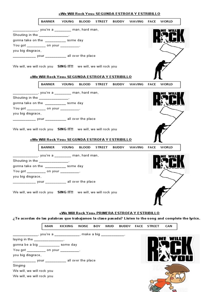 WE WILL ROCK YOU Lyrics | PDF