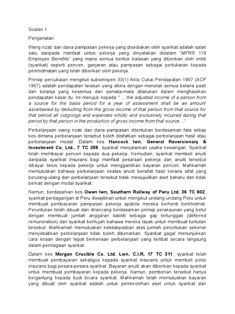 Investment Co. LTD., 7 TC 358, Syarikat Menjalankan Usaha Kewangan. Syarikat | PDF