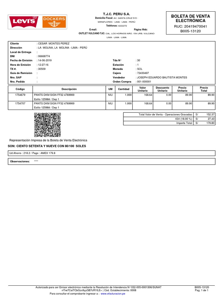 Modelo Factura | PDF
