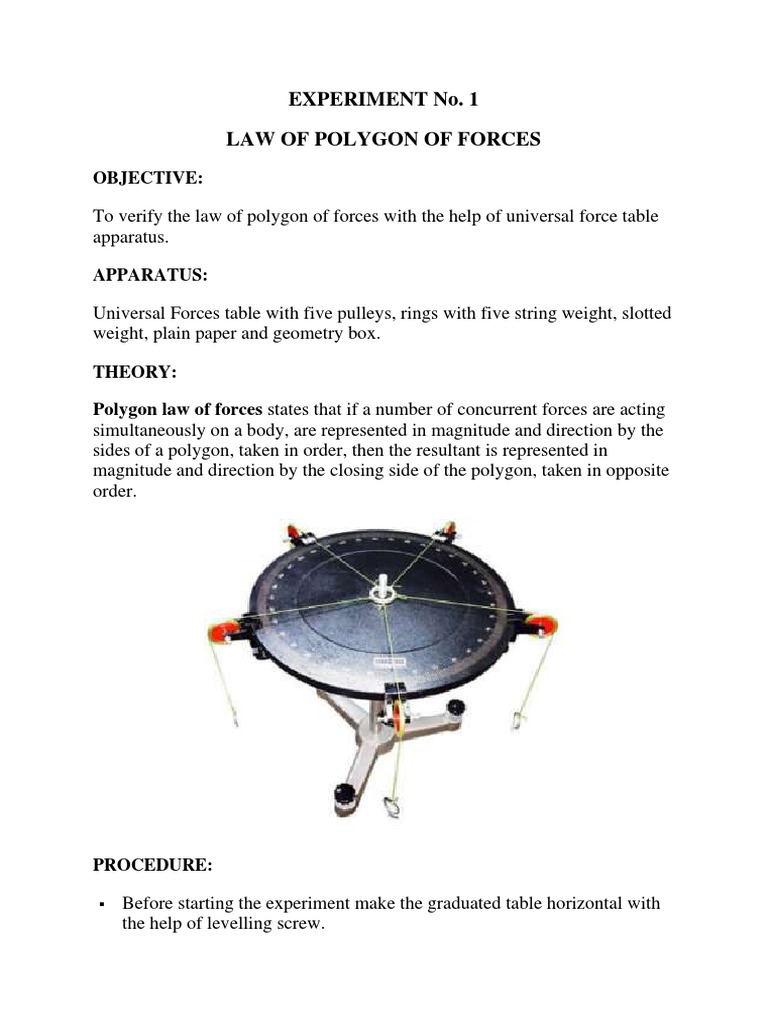 Exp 1 | PDF | Force | Weight