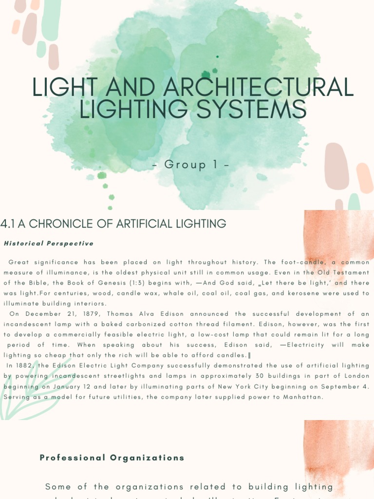 Light and Architectural Lighting Systems | PDF | Electromagnetic Radiation | Electromagnetic ...
