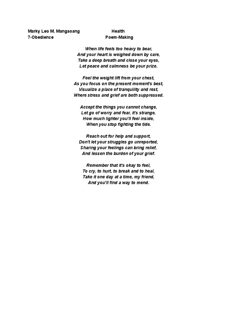 Poem Making | PDF