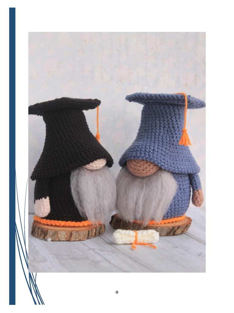 15-Gnome Graduate Gnome | PDF | Crochet | Textile Arts