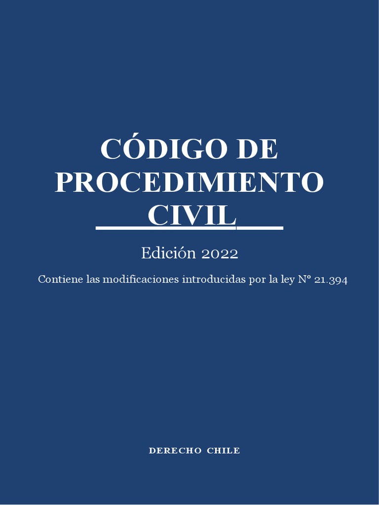 Codigo de Procedimiento Civil Edicion 2022 | PDF Codigo de Procedimiento Civil Edicion 2022 | PDF