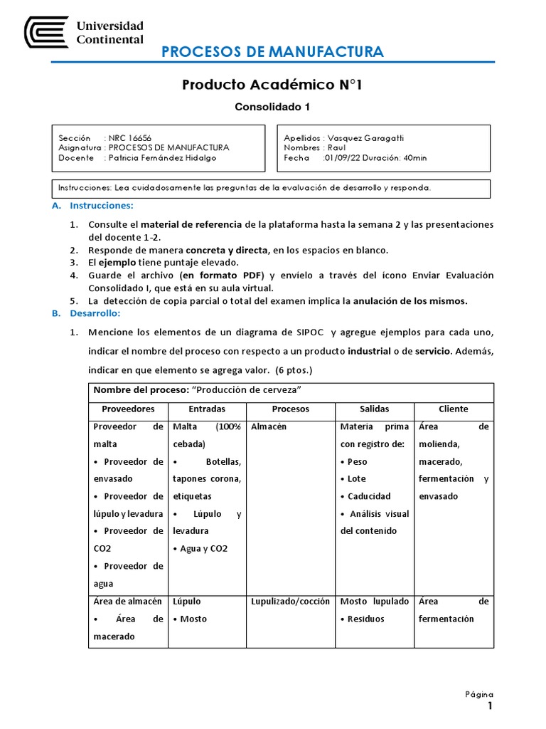 Producto Academico N1 Proceso de Manufactura | PDF | Chocolate