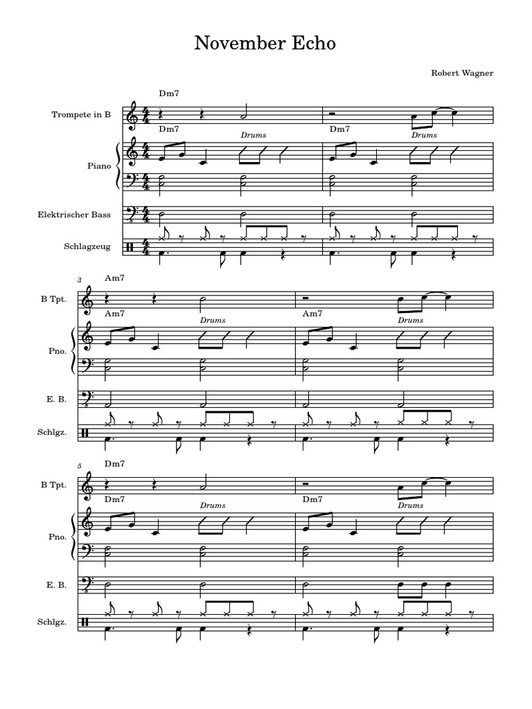 November Echo Partitur | PDF | Musical Instruments | Music Technology
