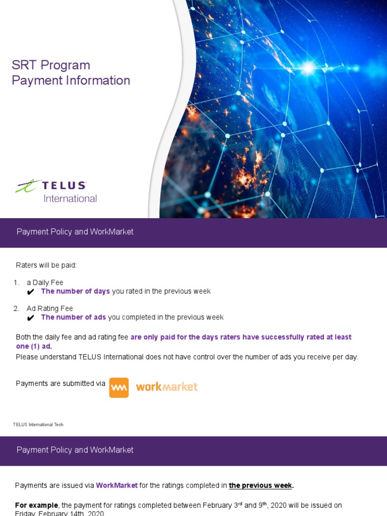 SRT_Payments WorkMarket.pptx | PDF | Identity Document | Payments