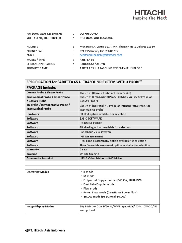 Arietta 65 Ultrasound System Overview | PDF | Medical Ultrasound | Hard ...