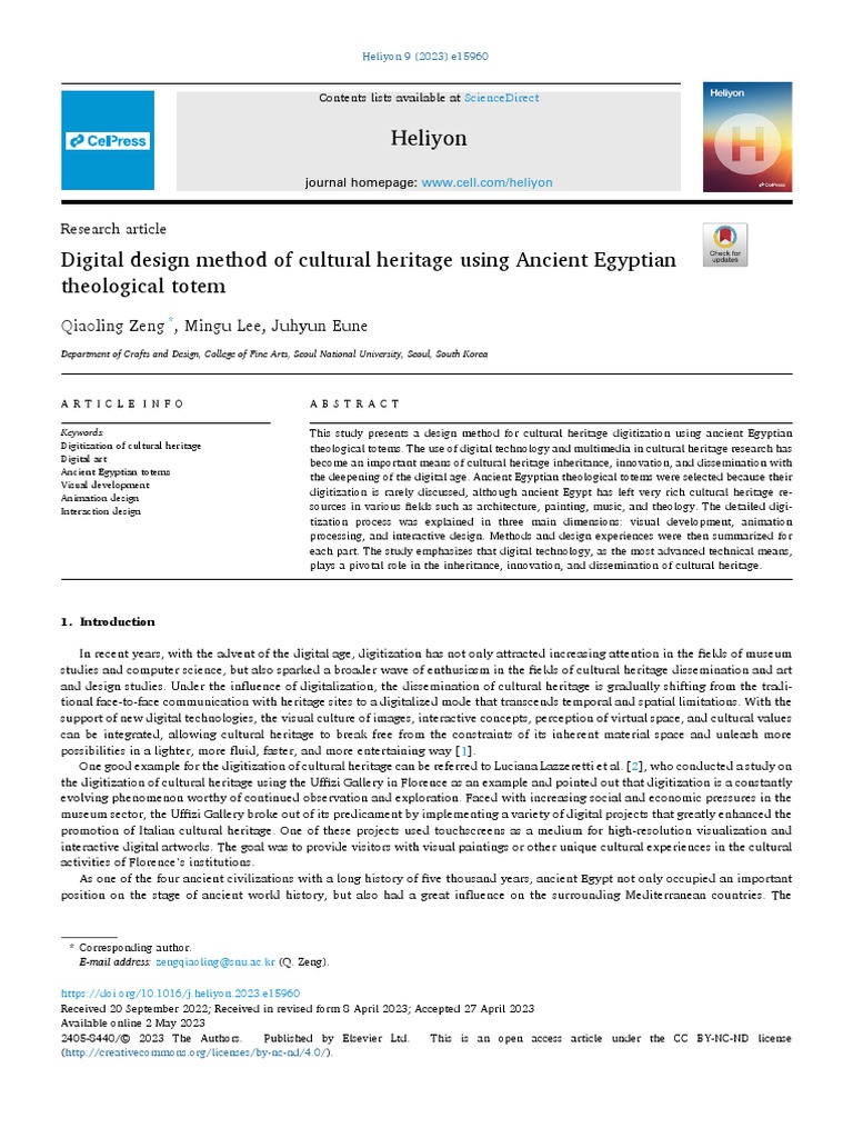 Digitizing Ancient Egyptian Totems | PDF | Composition (Visual Arts ...
