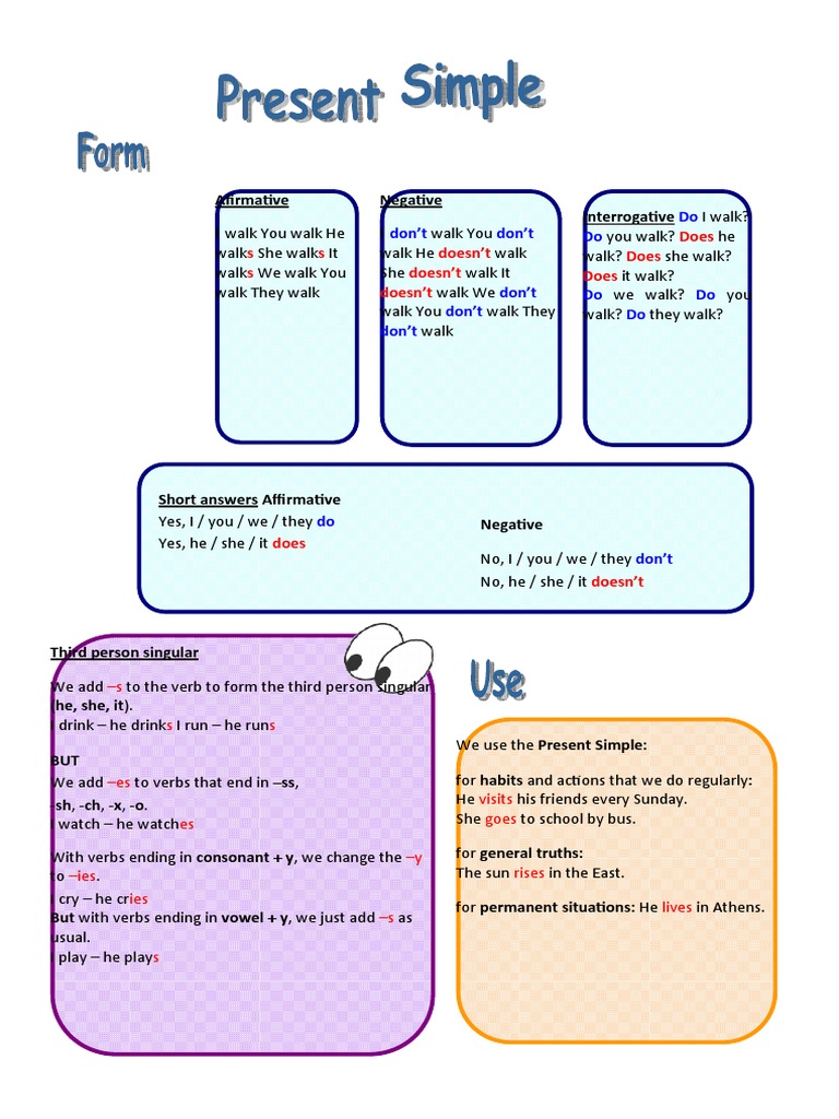1.3°-Present Simple, Worksheet | PDF