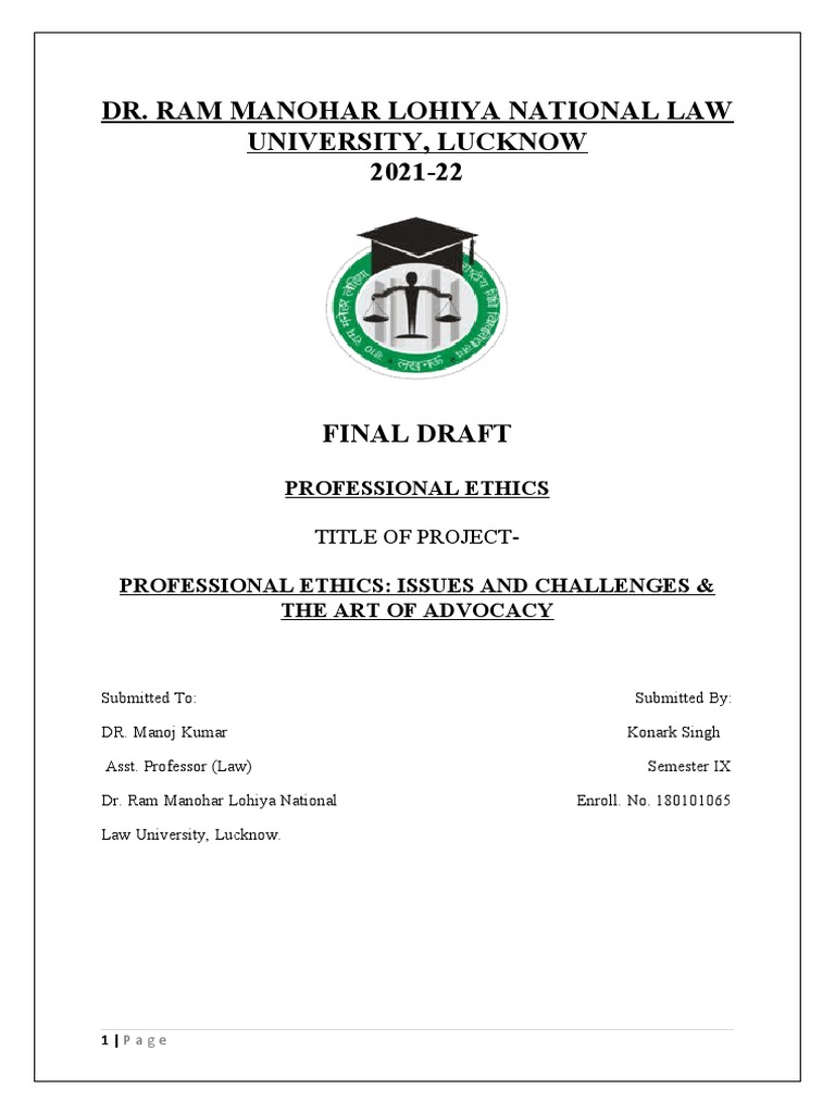 Professional Ethics Project | PDF | Lawyer | Confidentiality