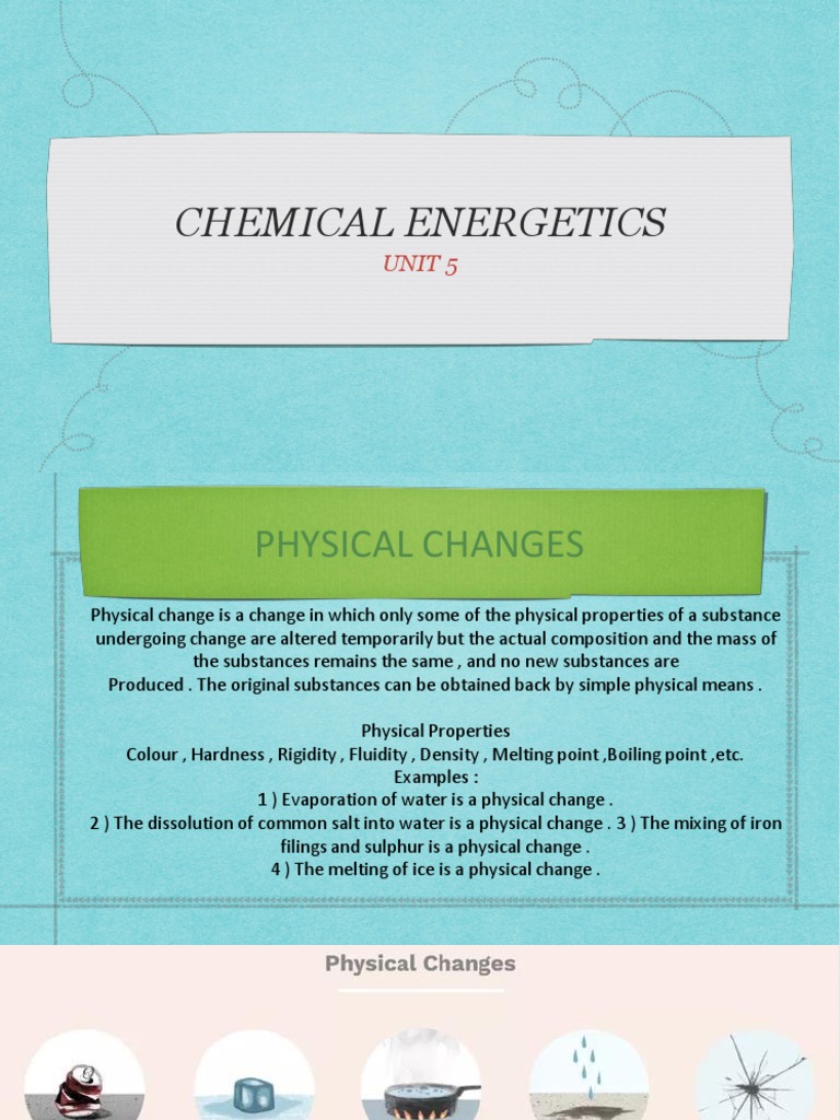 Chemical Energetics | PDF | Chemical Reactions | Chemical Substances