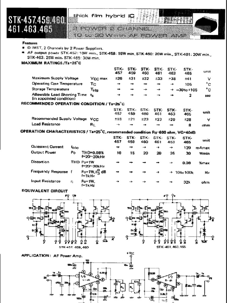 STK463 | PDF