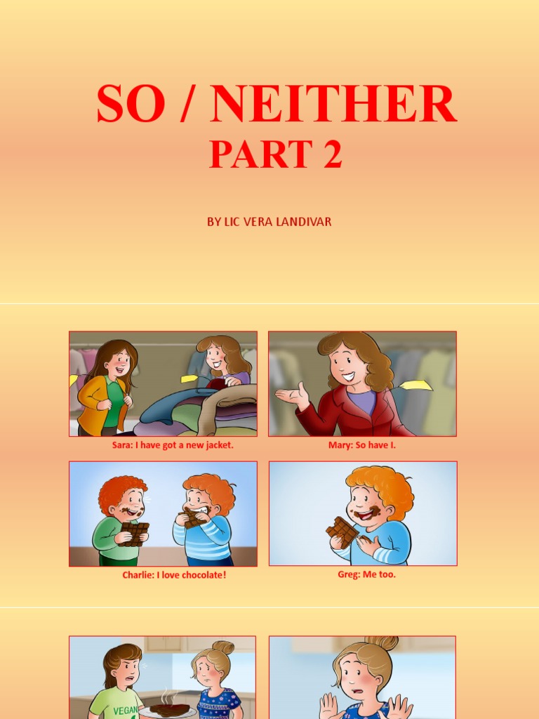 So and Neither Part 2 | PDF | Verb | Grammar