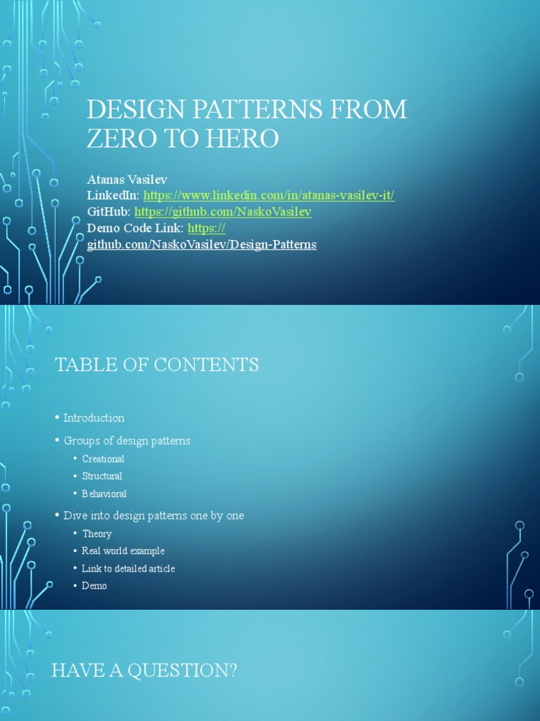Design Patterns From Zero To Hero | PDF | Class (Computer Programming ...