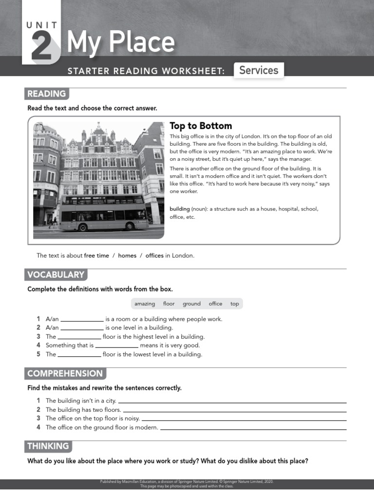 SYM_Starter_U02_ReadingWorksheets | PDF | Linguistics
