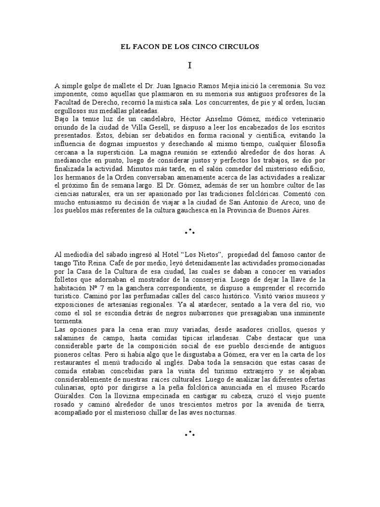 El Facon de Los 5 Circulos - Parte 4 | PDF