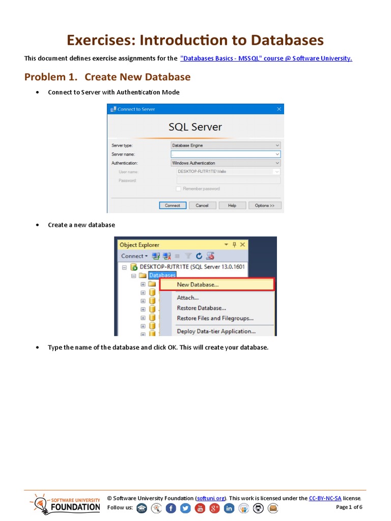 Database-Introduction-Exercises-GUI | PDF