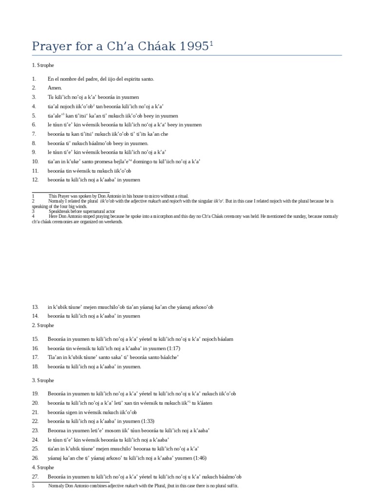 Cha-Chaak-1995-Maya God Of Rain Pray | PDF | Linguistics | Human ...