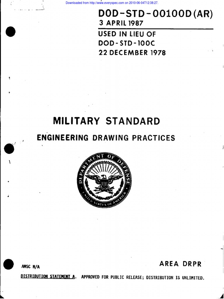 DOD Engineering Drawing Standards | PDF | Law