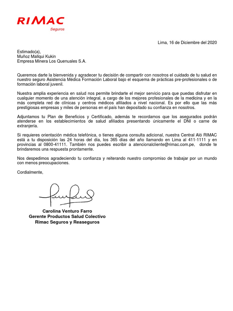 Rimac: Seguros | PDF