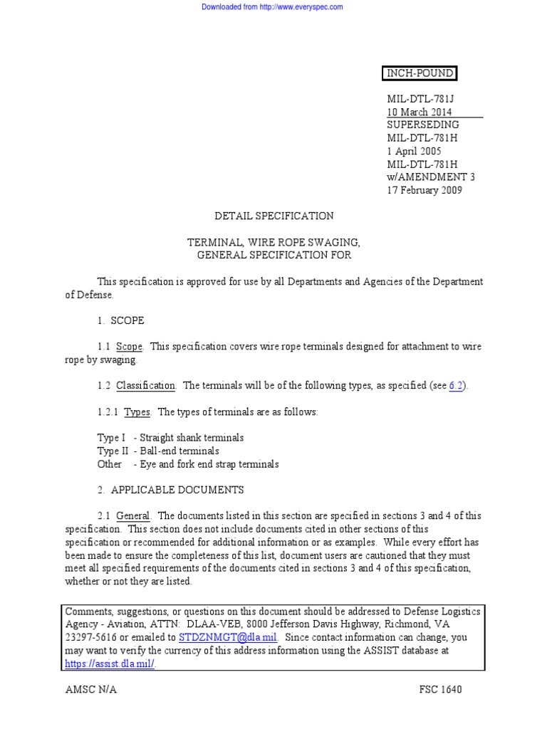 Mil DTL 781J | PDF | Specification (Technical Standard) | Stainless Steel