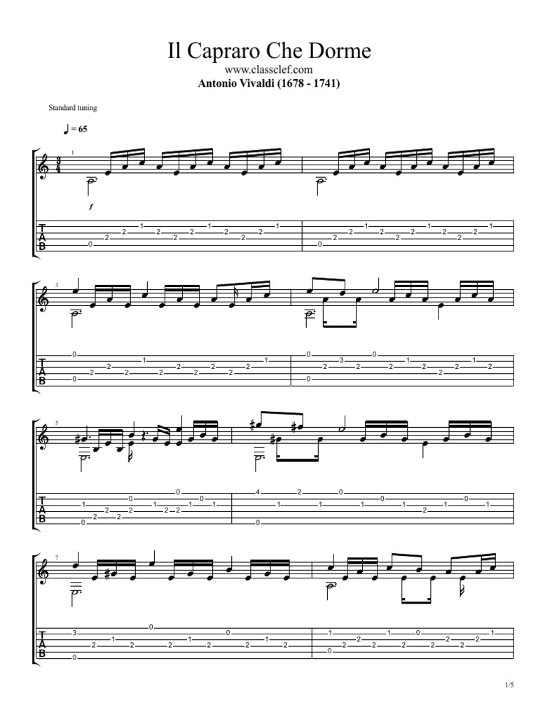 Il Capraro Che Dorme by Antonio Vivaldi | PDF